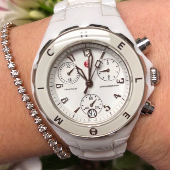 Michele | Accessories | Authentic Michele White Ceramic Watch | Poshmark